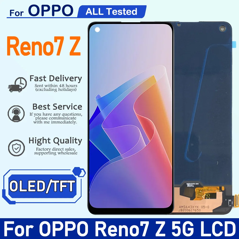 6-43-OLED-TFT-LCD-For-Oppo-Reno7-Z-5G-CPH2343-LCD-Display-Screen-Touch ...
