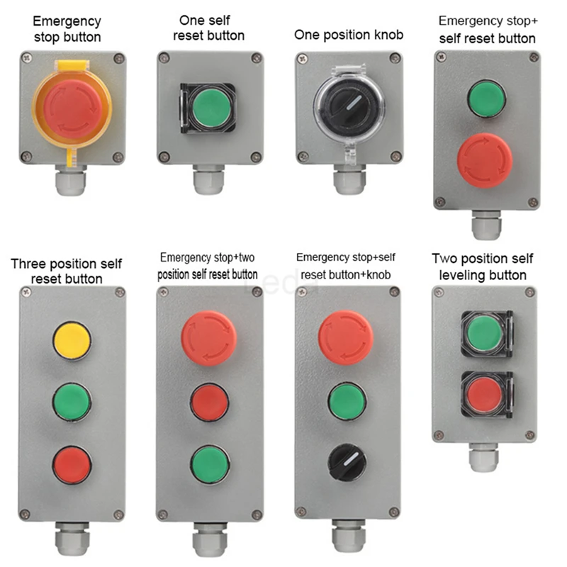 1Pcs-Metal-Button-Control-Cast-Aluminum-Junction-Box-Waterproof-Splash ...