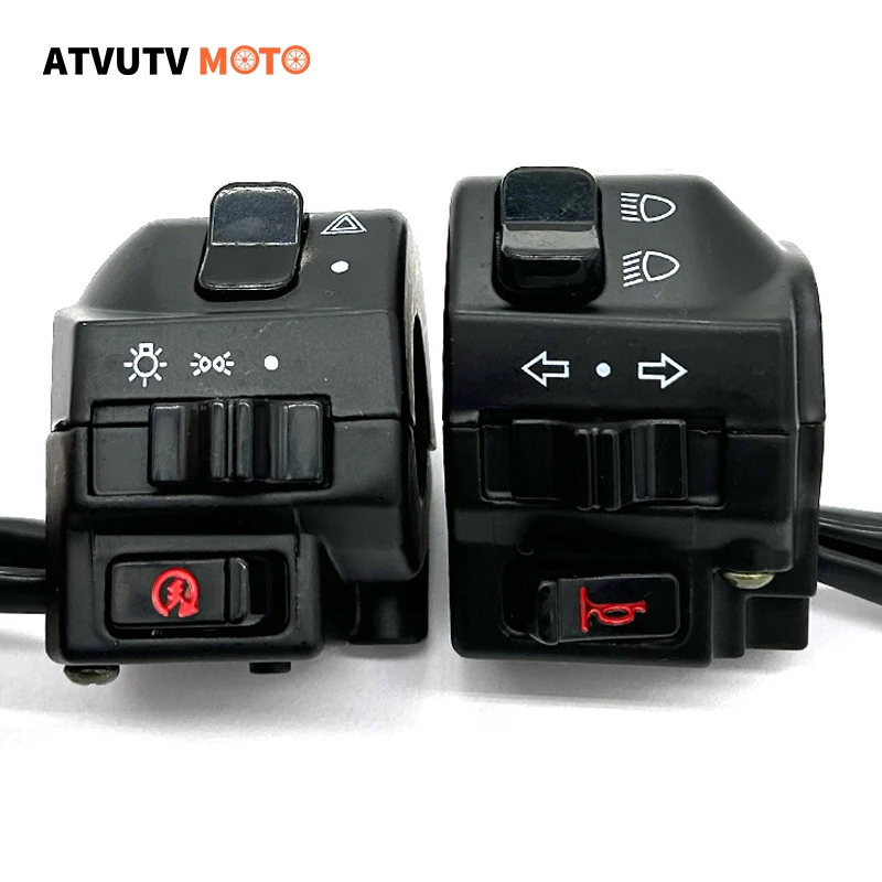 Universal-Aluminum-7-8-22MM-Motorcycle-Switches-Handlebar-Motorbike ...