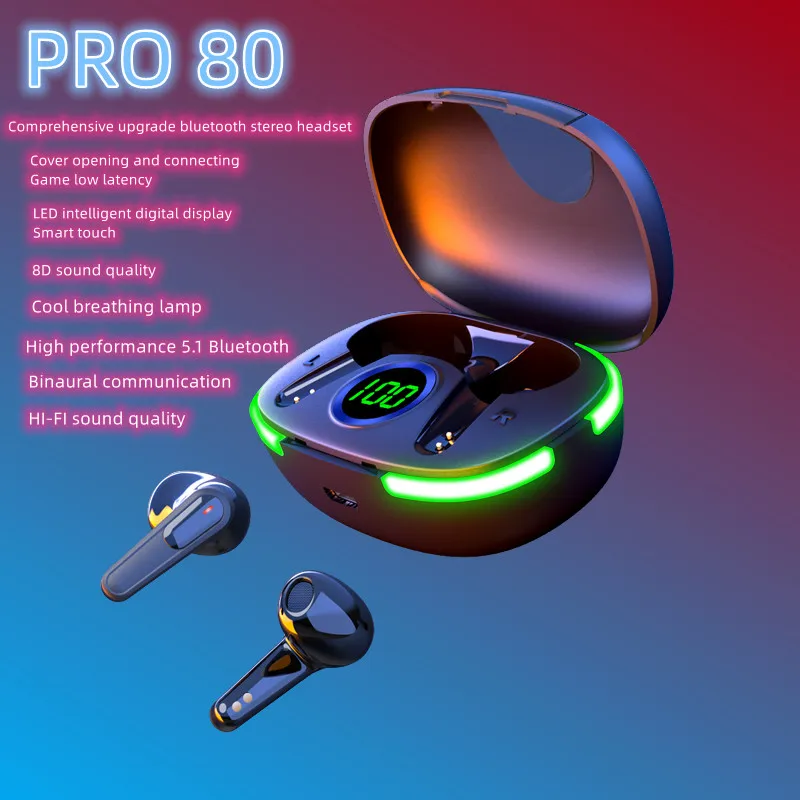 PRO80-earbuds-headband-headphones-wireless-earplug-headset-earphones ...