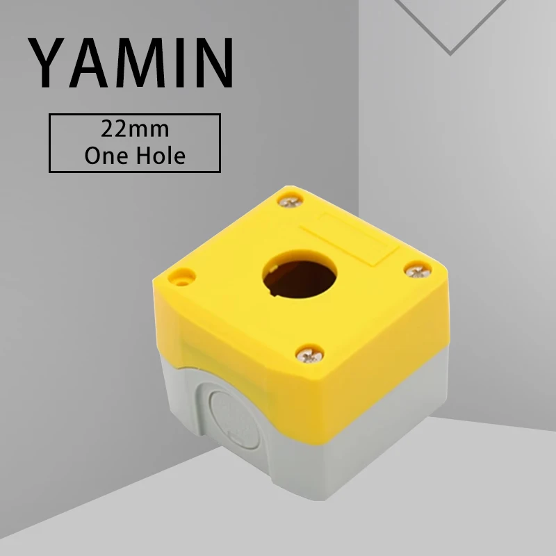 XB4 Yellow Button Box 12345 Holes Waterproof And Dust Proof Control Box Mounting Hole Diameter ...