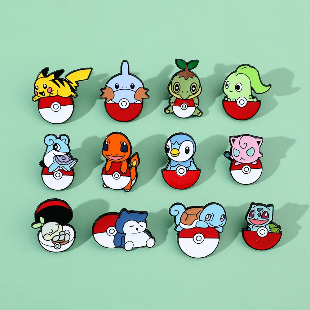 Pokemon-Pok-Balls-Brooch-Cartoon-Anime-Action-Figures-Pikachu-Charizard ...