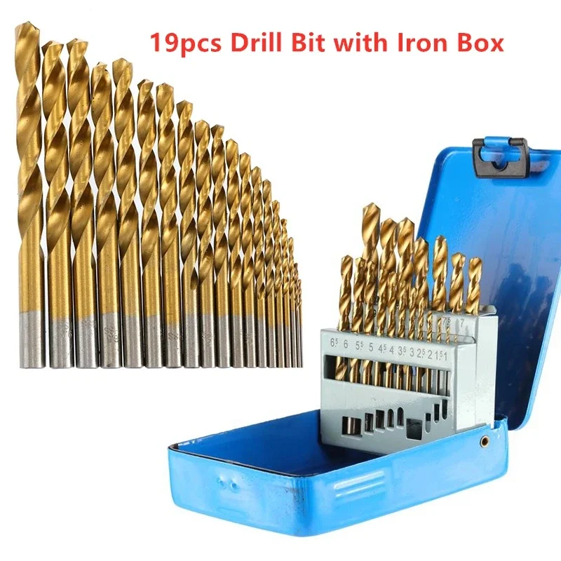19-25pcs-Straight-Shank-Twist-Drill-Set-with-Iron-Box-Straight-Shank ...