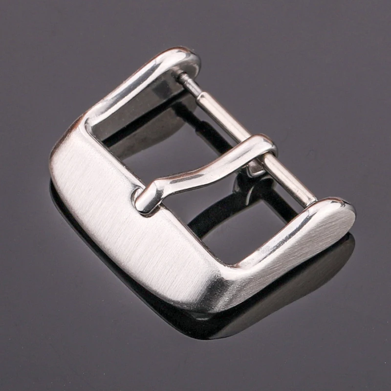 Stainless-Steel-Watch-Strap-Buckle-Women-Men-Silver-Gold-Black-Solid ...