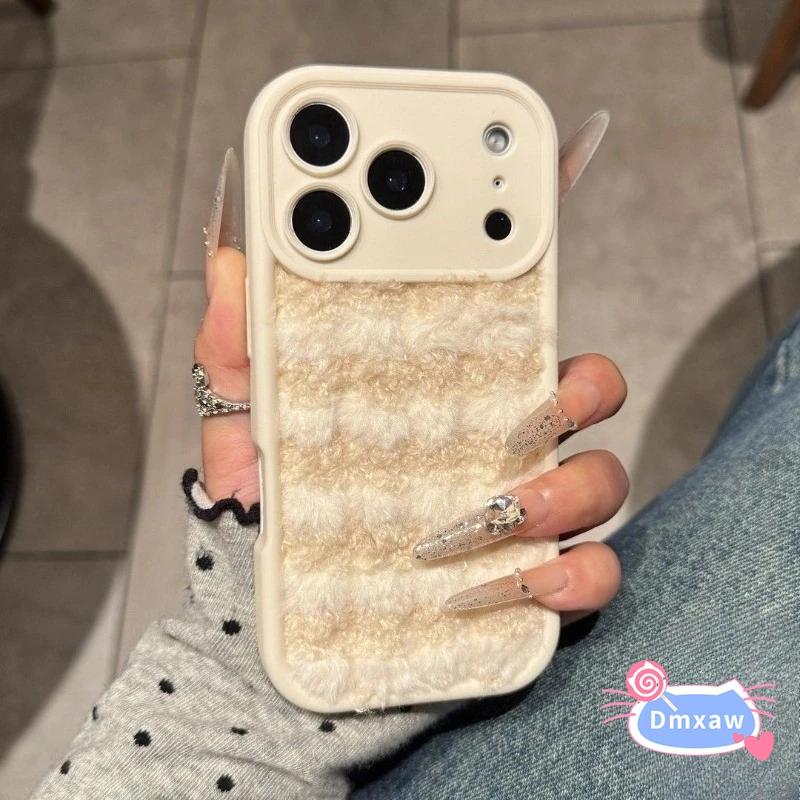 Cute Winter Plush Phone Case For Huawei Nova Y91 Y90 Y73 Y72 Y72S Y71 ...