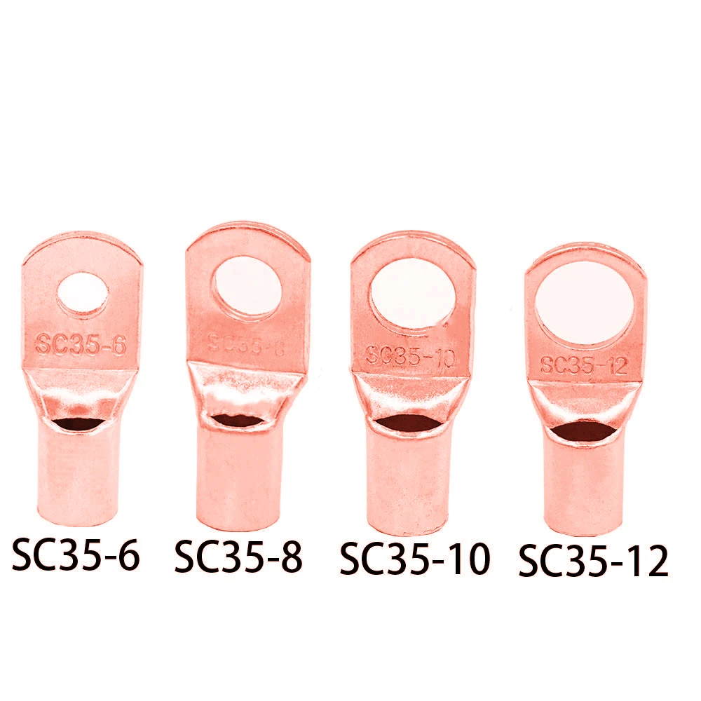 10PCS/5PCS SC35-6 35-8 35-10 35-12 Copper Cable Lug Kit Bolt Hole ...