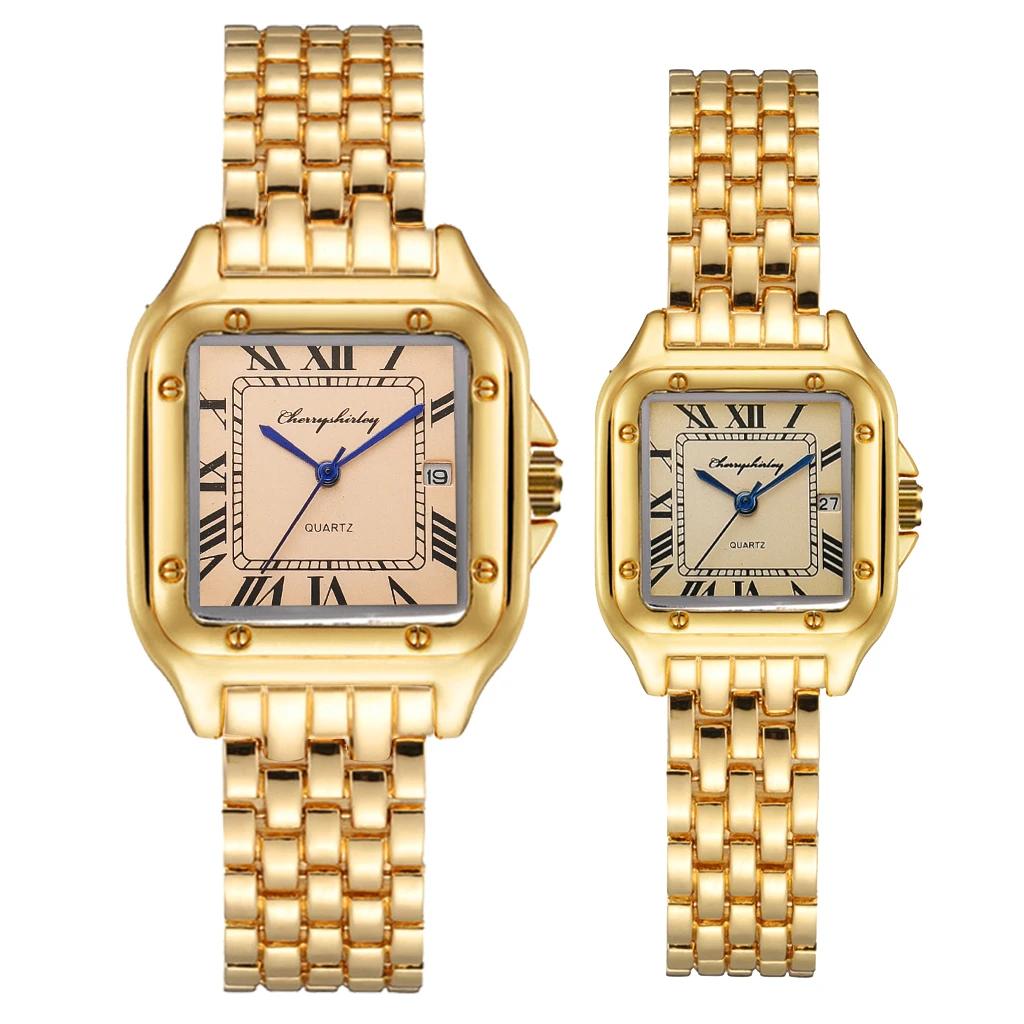 Gold Watches | Fashion Couple Wristwatch | Couple Silver Wrist Watch ...
