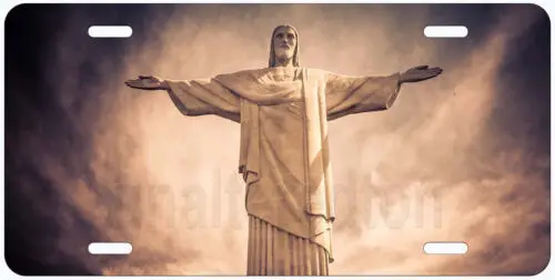Christ the Redeemer Aluminum flat novelty car license plate Aluminum ...