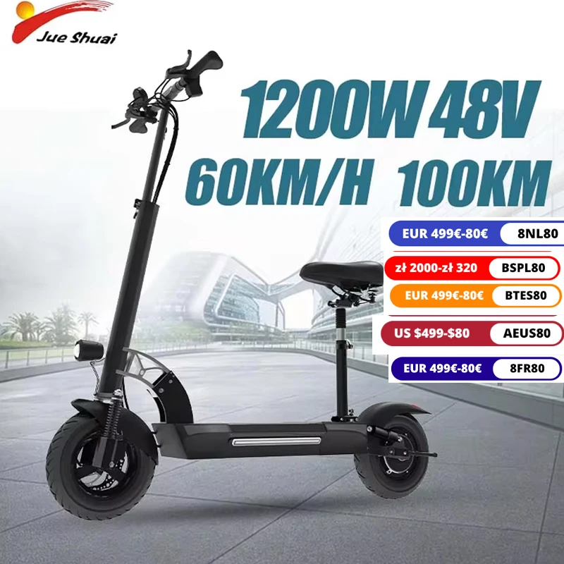 100KM-Range-X48-1200W-Electric-Scooter-for-AdultsE-Scooter-with-Seat ...