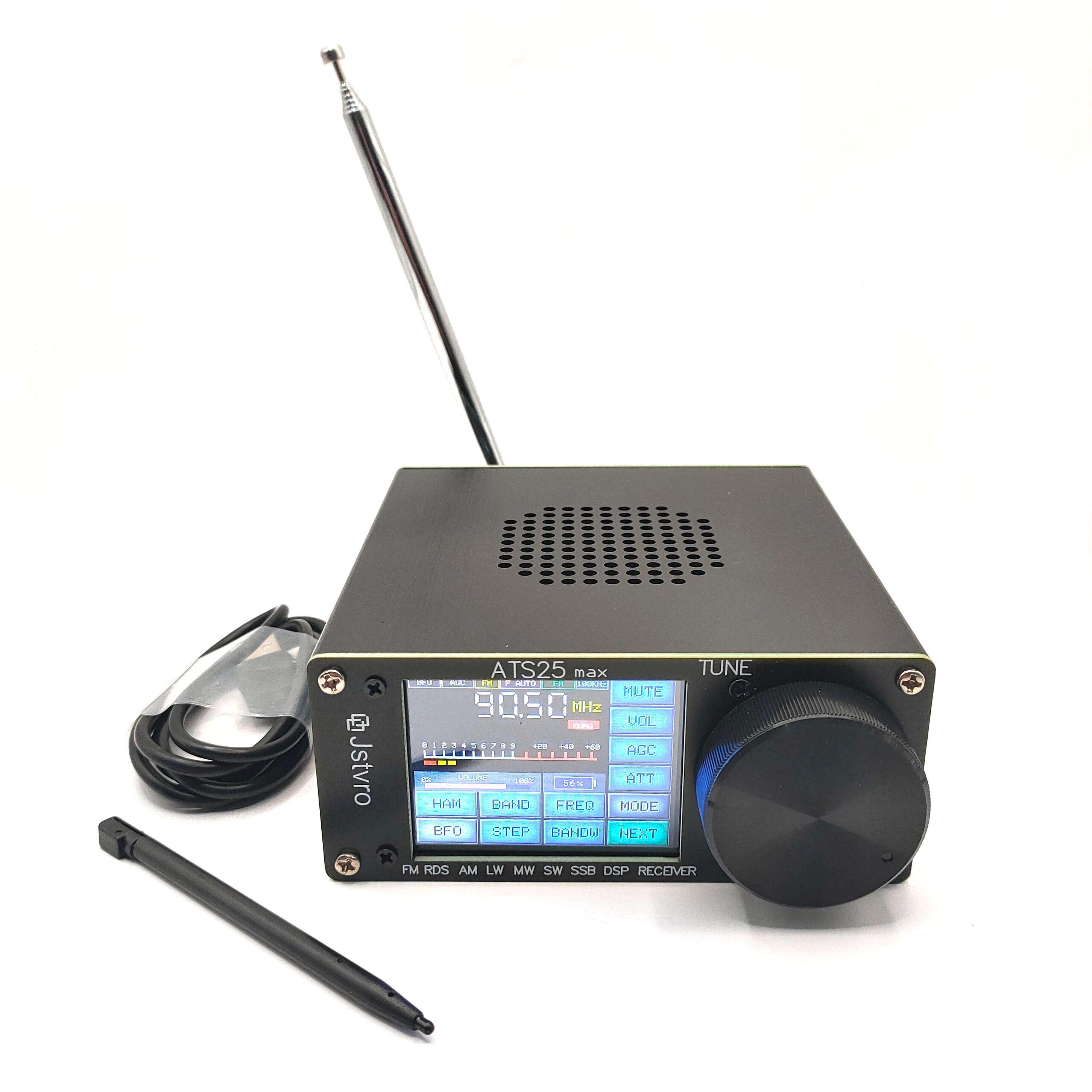 ATS25 Max Si4732 All Band Radio Receiver FM RDS AM LW MW SW SSB DSP Receiver w/ 2.4" Touch Screen