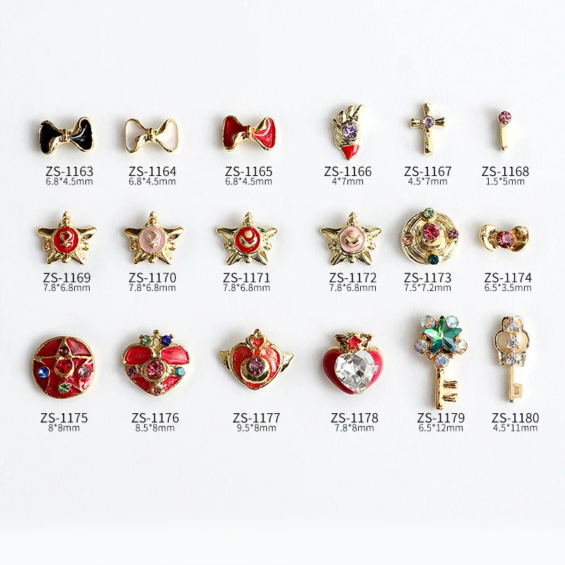 Liga-Nail-Art-Rhinestones-J-ias-Decora-es-Beleza-Bow-Cruz-Estrela ...