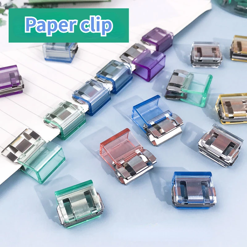 5-10pcs-translucent-color-Clips-Metal-Binder-clip-Document-Paper-Clip ...
