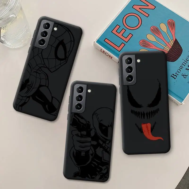 Marvel Spiderman Deadpool Venom Captain America Phone Case For Samsung ...