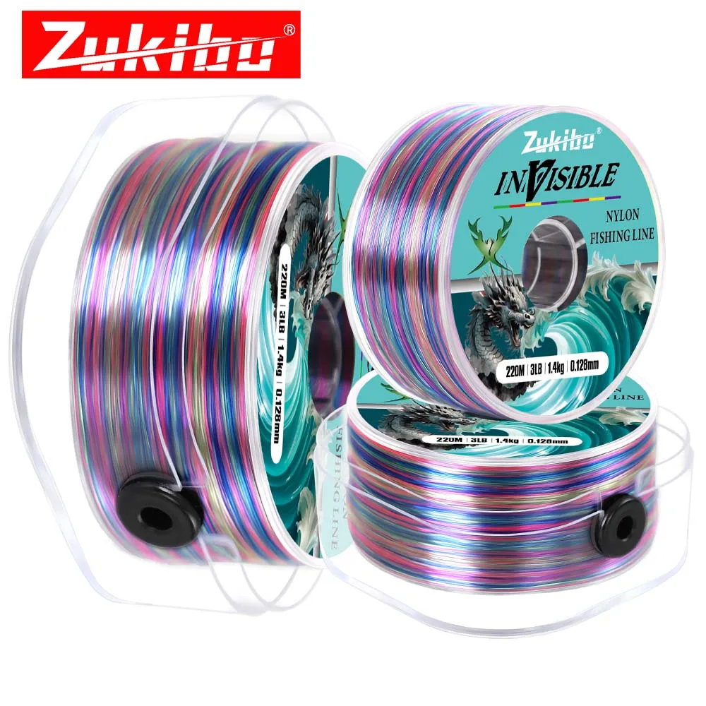 ZUKIBO JIAOLONG Nylon Fishing Line Japan Mono Line Invisible 220m 350m ...