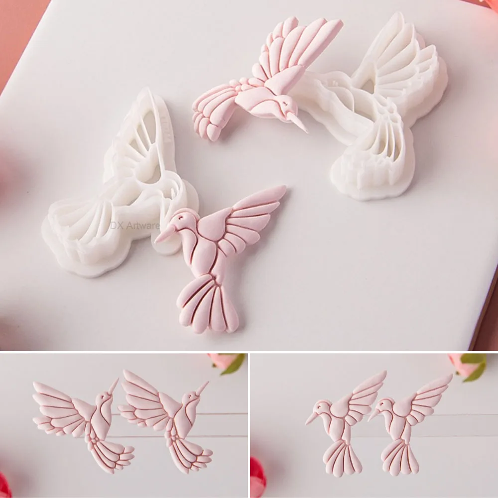 Kingfisher Polymer Clay Cutters Flying Bird Shaped Clay Earring Cutter ...