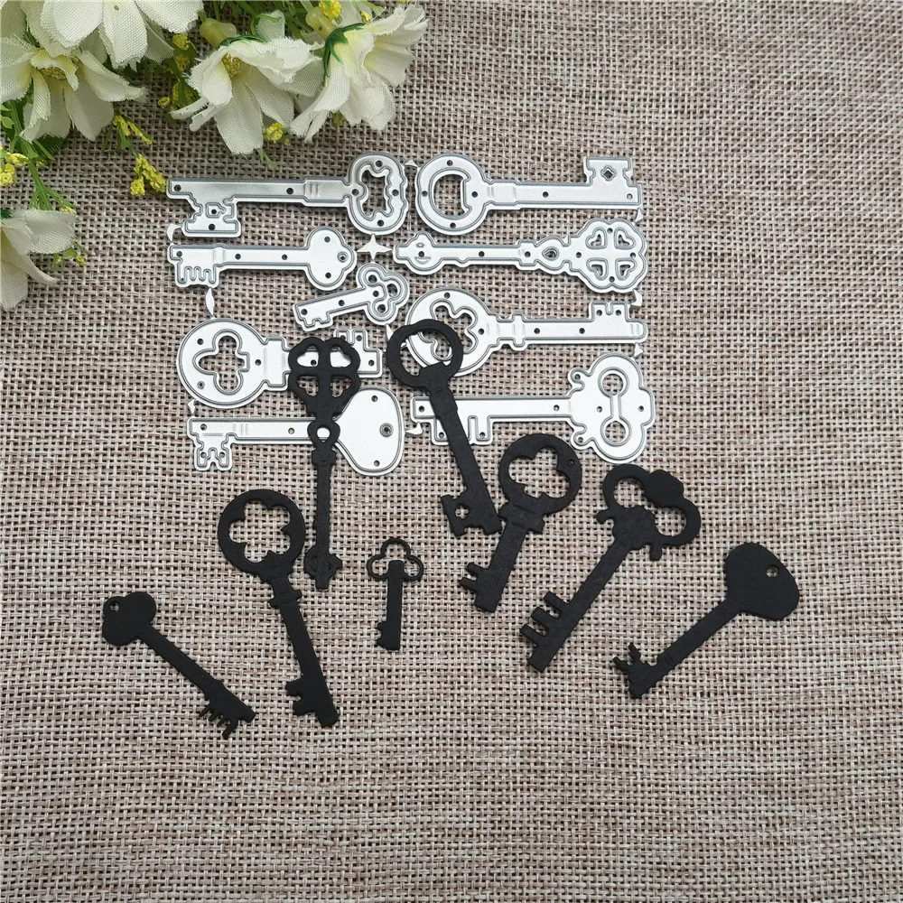 9-pcs-Vintage-Keys-Nice-door-key-Cutting-Metal-Cutting-Dies-Stencils ...