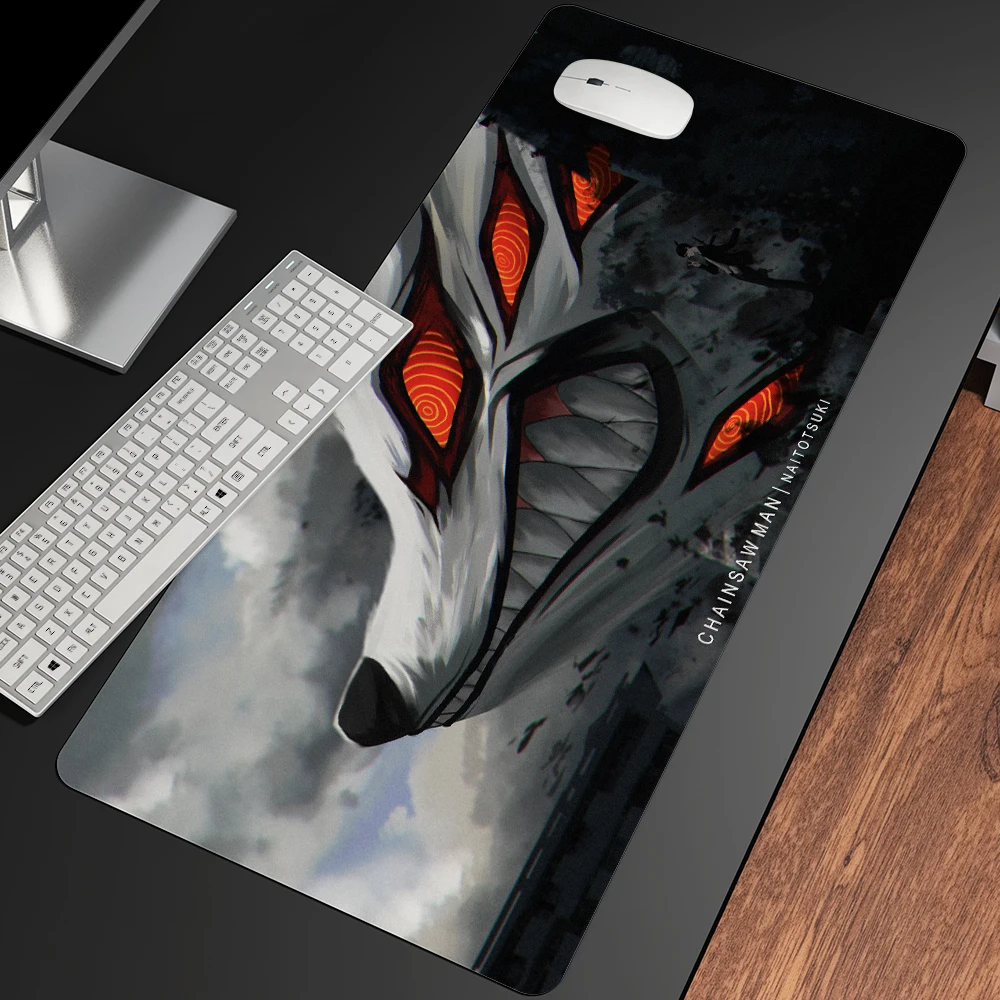 Anime motosserra homem grande mouse pad computador portátil gamer ...