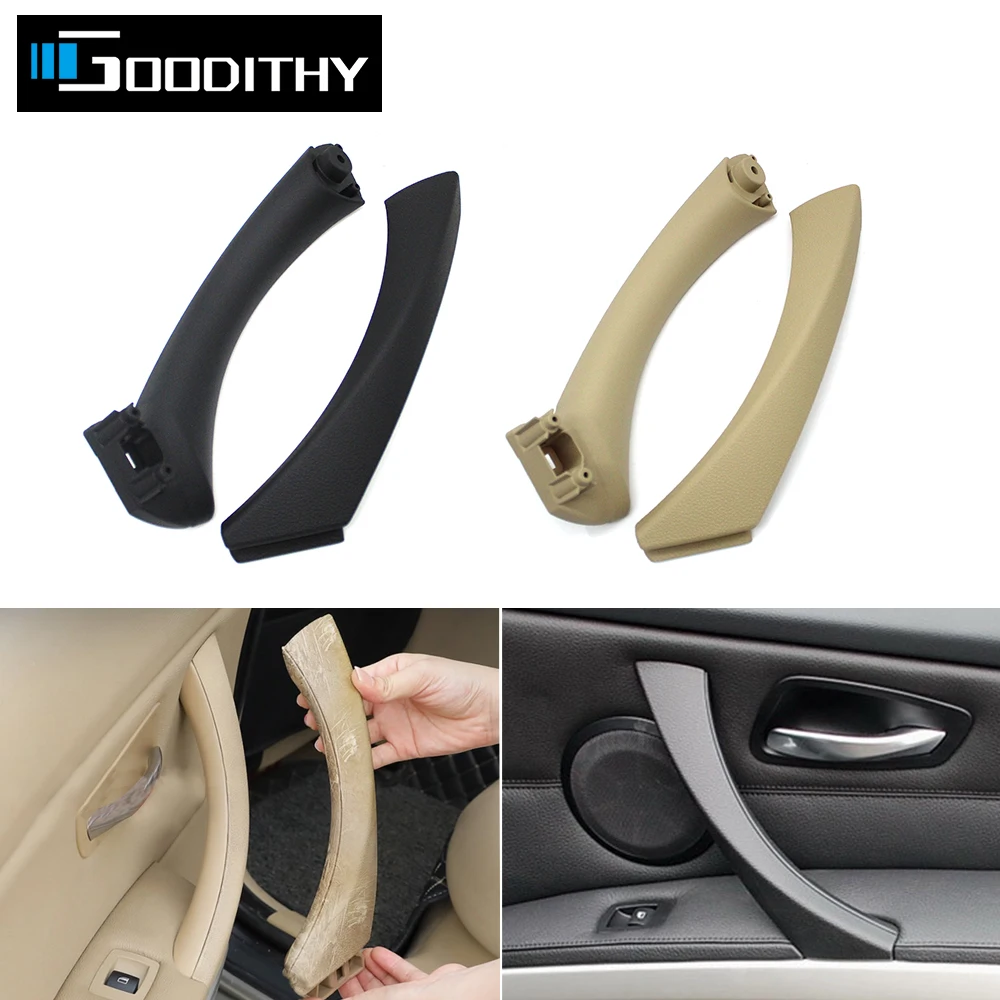 Black-Beige-Car-Interior-Left-Right-Door-Inner-Handle-Panel-Pull-Trim ...