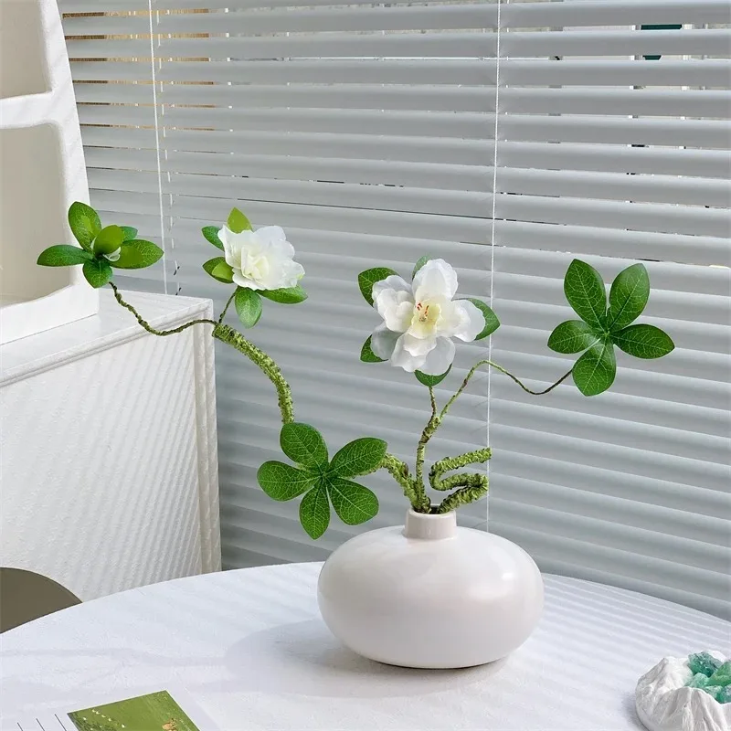Chinese style simulated azalea tree trunk design artificial flower home ...