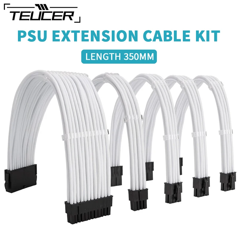 TEUCER Kit de Cable de extensión PSU serie TC 35, Combo sólido de 350mm ...