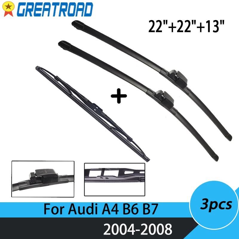 Wiper-Front-Rear-Wiper-Blades-Set-For-Audi-A4-B6-B7-Estate-Avant-2004 ...
