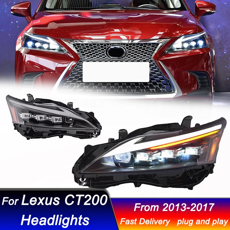 Car-Led-Headlights-For-LEXUS-CT200-2013-2017-Upgrade-matrix-style-Head ...