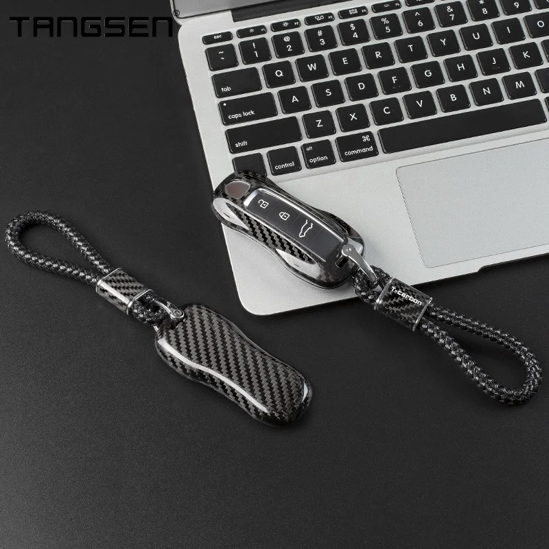 Auto-Key-Fob-Cover-For-Porsche-911-Cayenne-Panamera-TAYCAN-Carbon-Fiber ...