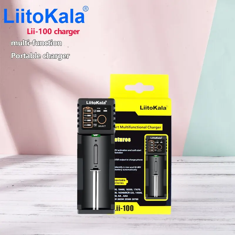 LiitoKala-Lii-100B-Lii-100-18650-26650-16340-RCR123-14500-LiFePO4-1-2V ...