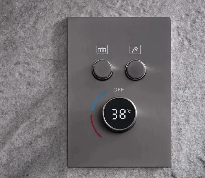2-way-Digital-Wall-Mounted-white-or-black-or-gunmetal-gray-Shower-Mixer ...