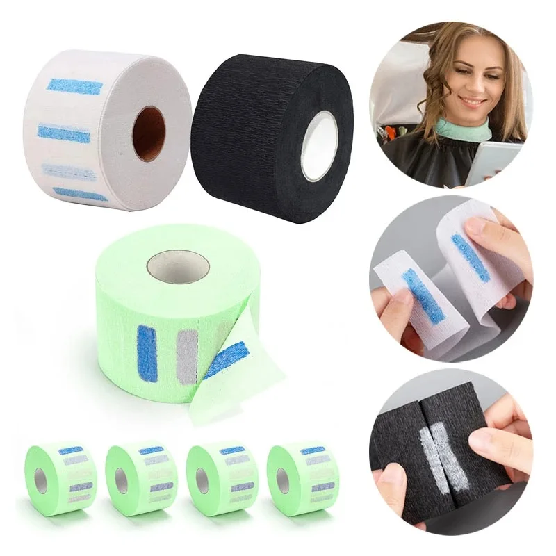 Disposable Paper Barber Neck Strips - 5 Rolls 500 Strips Black ...