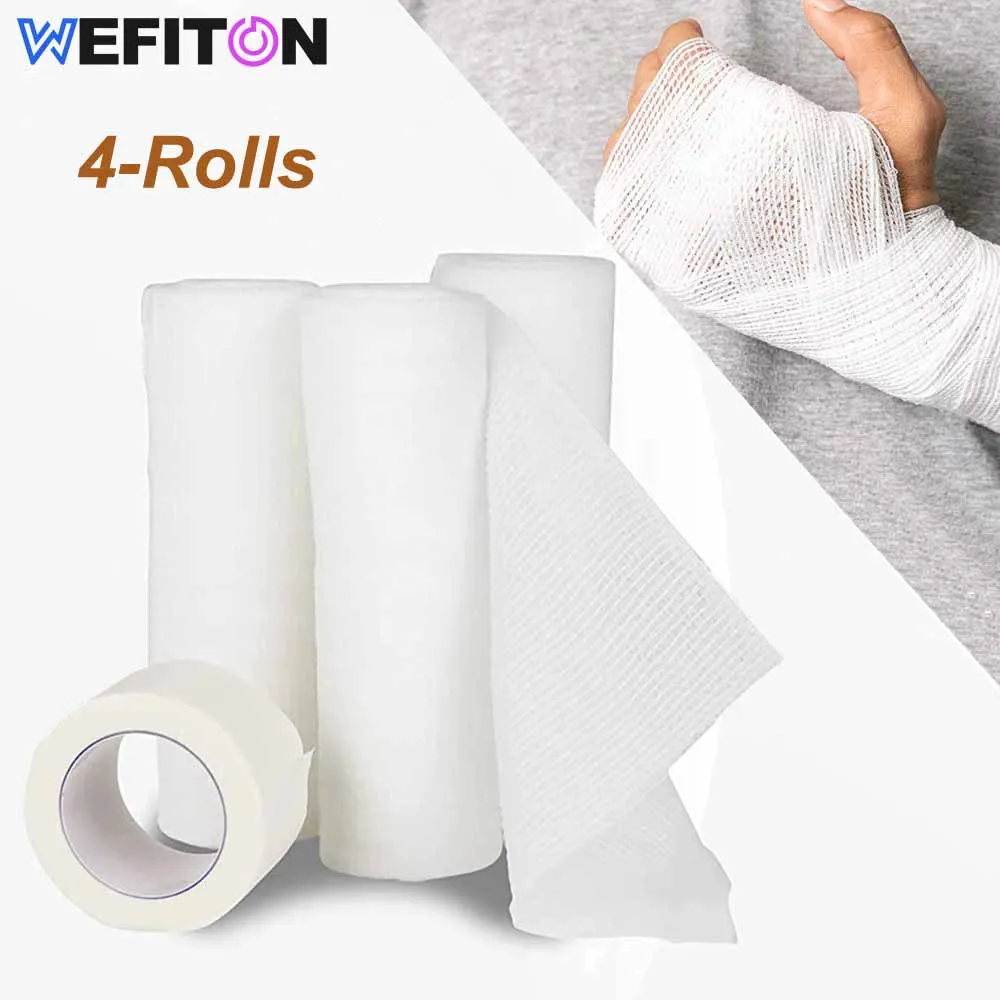 4-Rolls-Premium-Gauze-Rolls-Gauze-Bandage-Super-Soft-Woven-Stretch ...