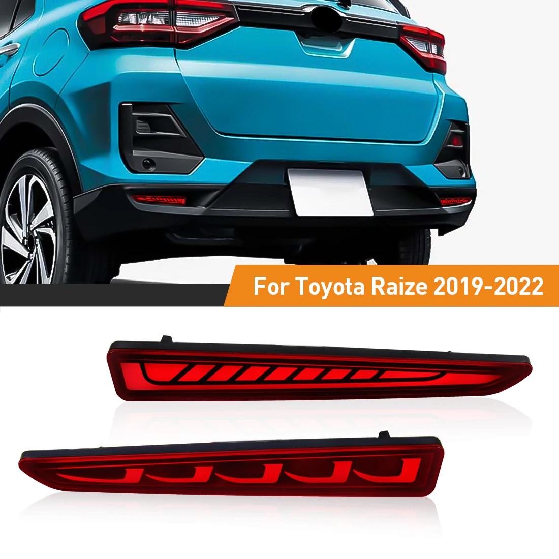 LED-Rear-Bumper-Reflector-Light-For-Toyota-Raize-2019-2020-2021-2022 ...
