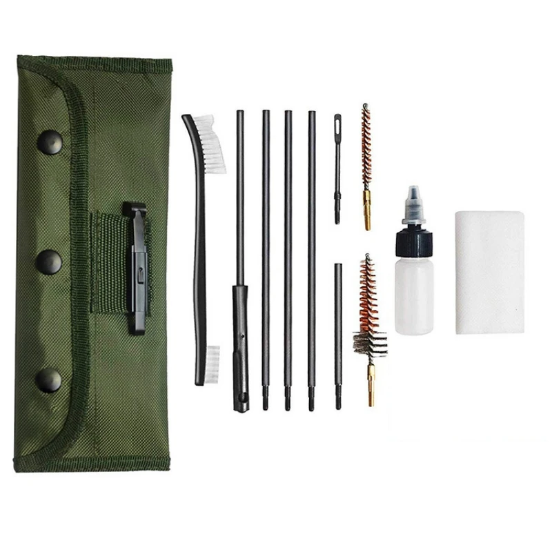 Hunting-10Pcs-Nylon-Pouch-Cleaning-Kit-With-Brushes-Rod-Pistol-Cleaner ...