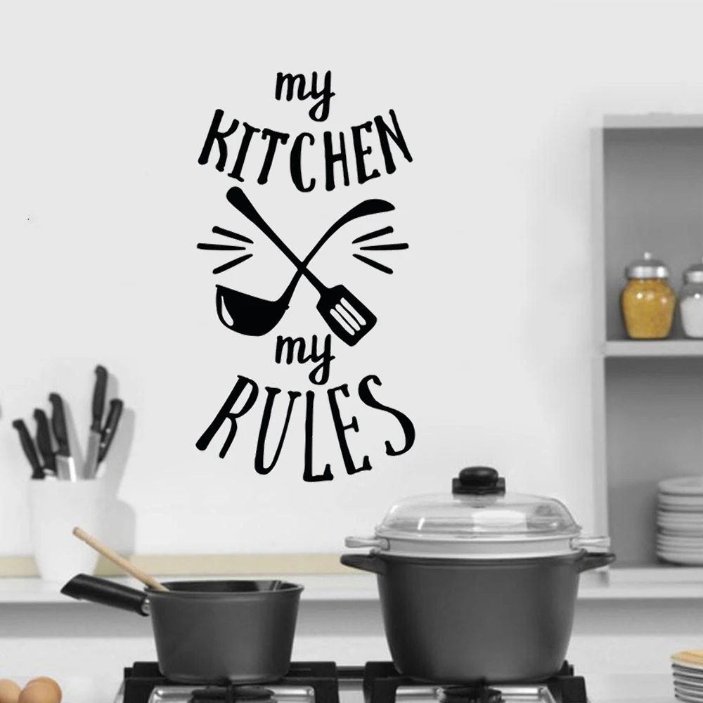 My-Kitchen-My-Rules-Quotes-Wall-Decals-Vinyl-Stickers-For-Kitchen ...