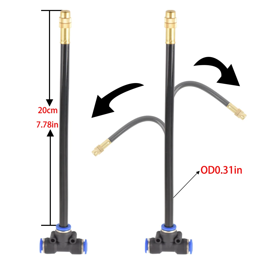 Garden Misting Cooling System Adjustable 360° Rotating Copper Sprayers ...