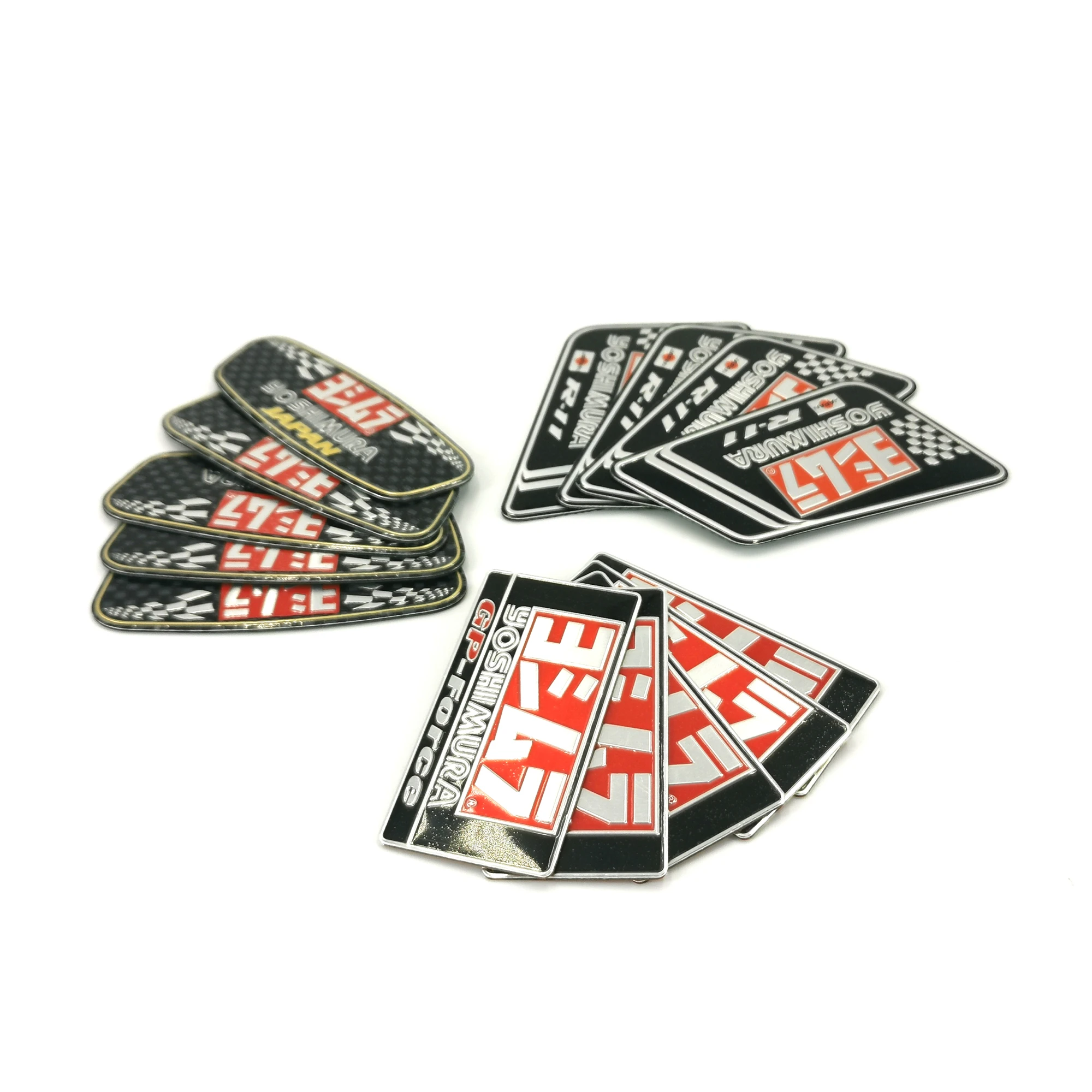 2 PCS Motorcycle Muffler Aluminum Decoration Stickers Exhaust Pipe 3D ...