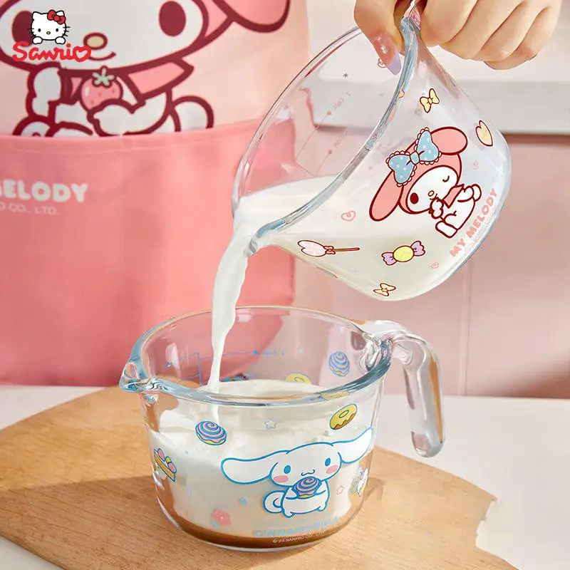 Sanrio-Kawaii-Hello-Kitty-My-Melody-Cinnamoroll-Glass-Measuring-Cup ...