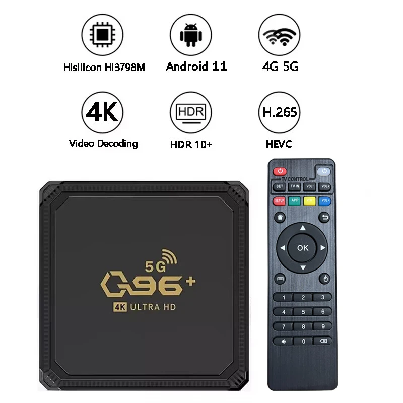q96-plus-Android-11-HD-4K-60fps-1080P-Smart-tv-Box-Hisilicon-Hi3798M ...