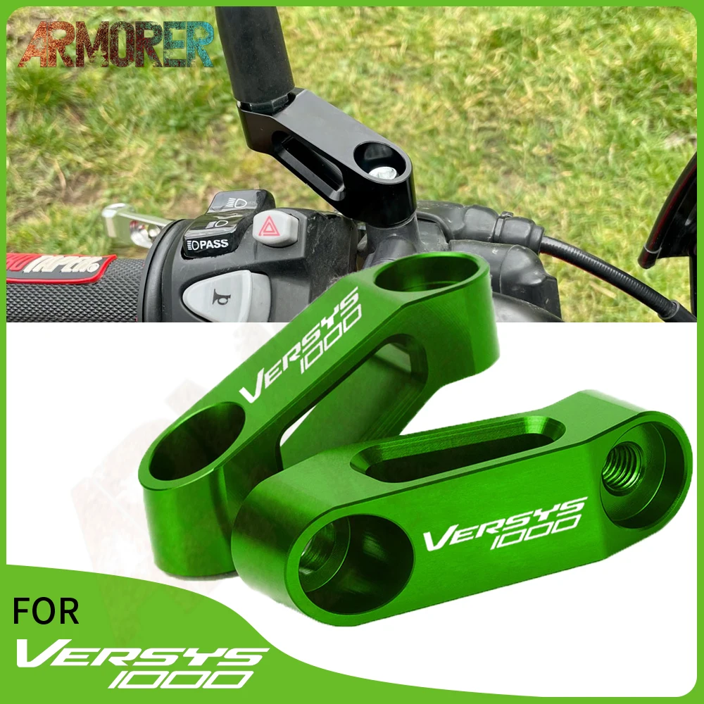For-KAWASAKI-VERSYS-1000-VERSYS1000-CNC-Handlebar-Mount-Mirror-Riser ...