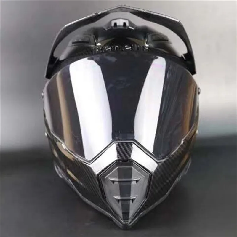 Carbon Fiber Grain ABS Material Men Atv Mtb Dh Downhill Dirt Bike Off ...