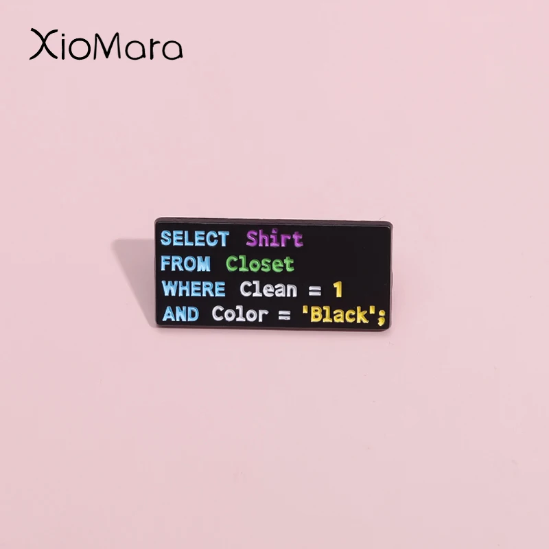 Program-Code-Enamel-Pins-Custom-Select-Shirt-From-Closet-Brooches-Lapel ...
