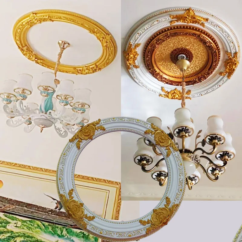 Home ceiling chandelier decorative guest dining room dome molding ...