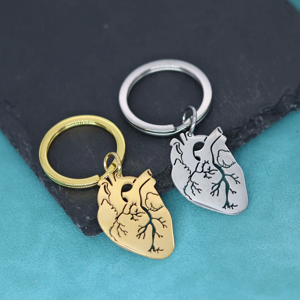 Nedar Anatomical Heart Keyring For Women Men Valentine's Day Doctor ...