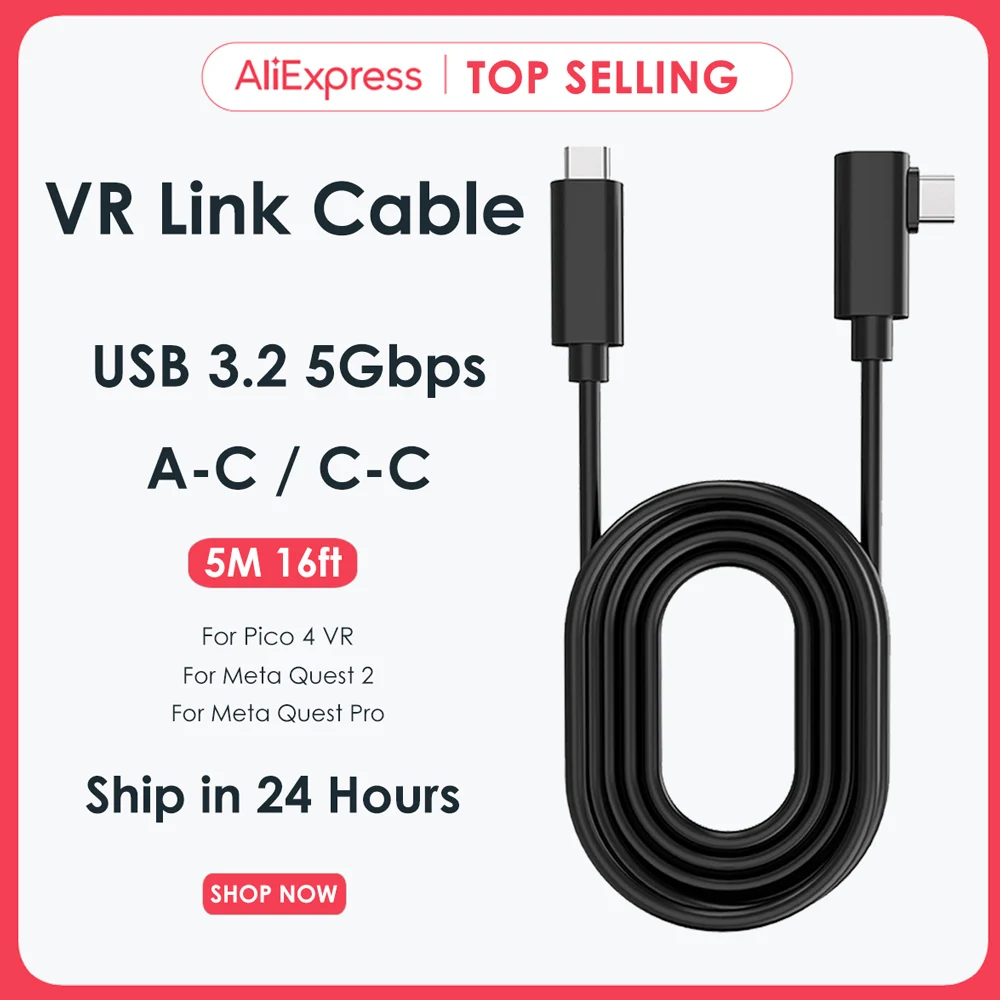 Link Cable for Oculus Quest 2 USB 3.2 Gen 1 Data Transfer Quick Charge ...