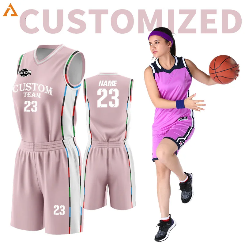Custom Female Blank Basketball Jerseys Sublimation Basketball Uniform ...
