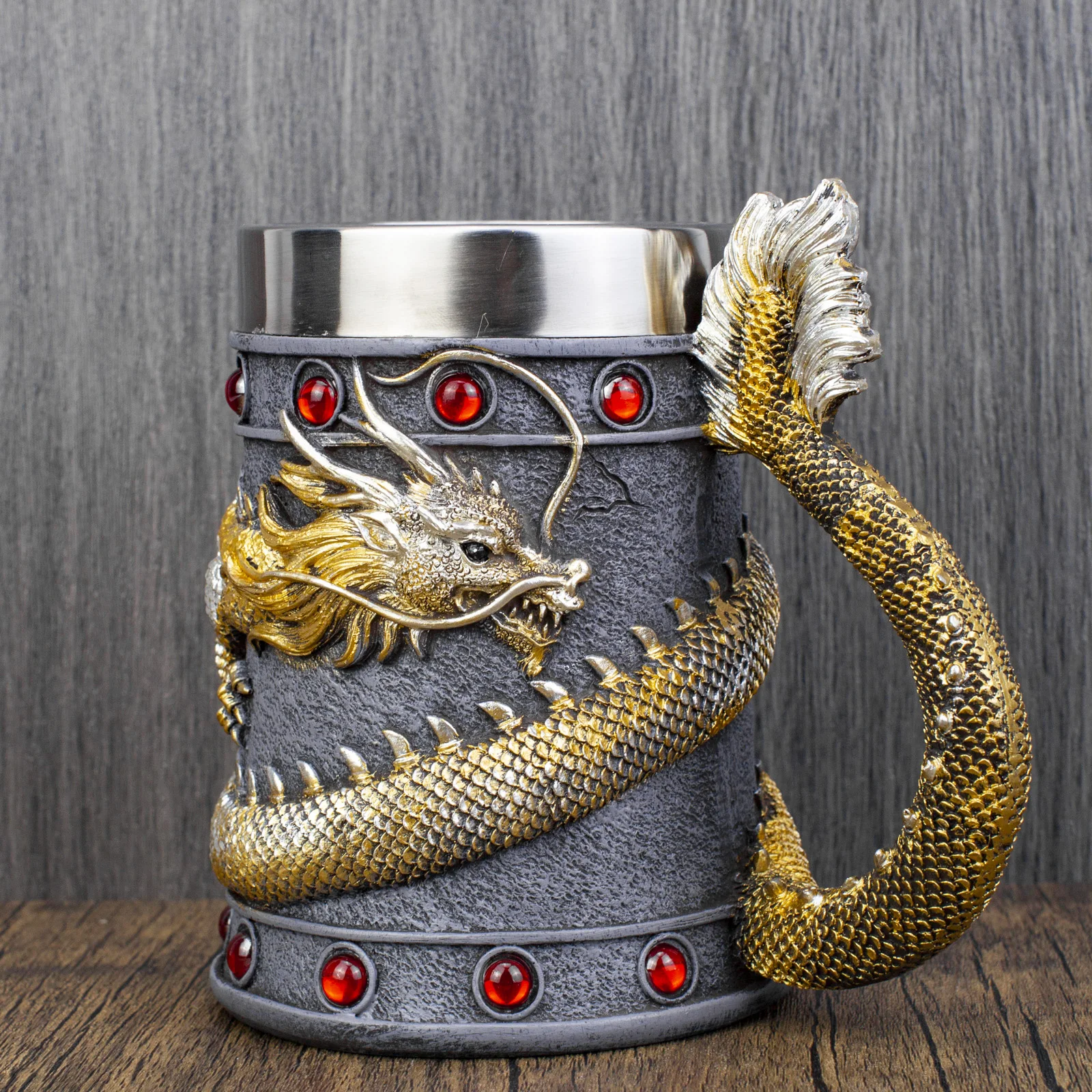 Mighty-Asian-Dragon-Mug-Jarra-de-resina-de-acero-inoxidable-304-jarra ...