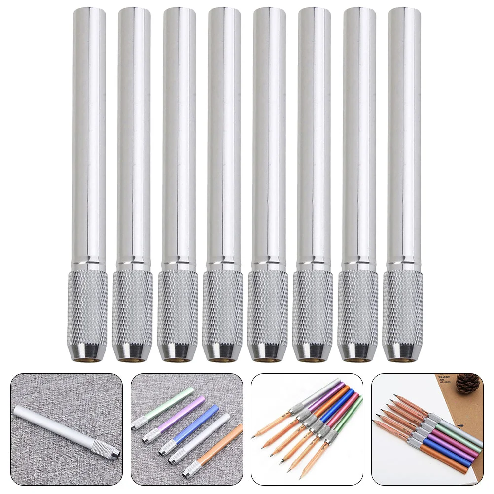 8-Pcs-Extender-Lengthen-Tool-Metal-Charcoal-Pencils-Extension-Holders ...