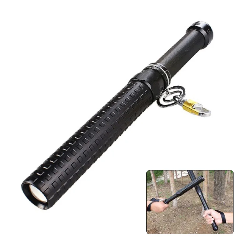 Tactical-Baseball-Bat-Telescopic-Baton-Flashlight-Self-Defense-Q5-LED ...