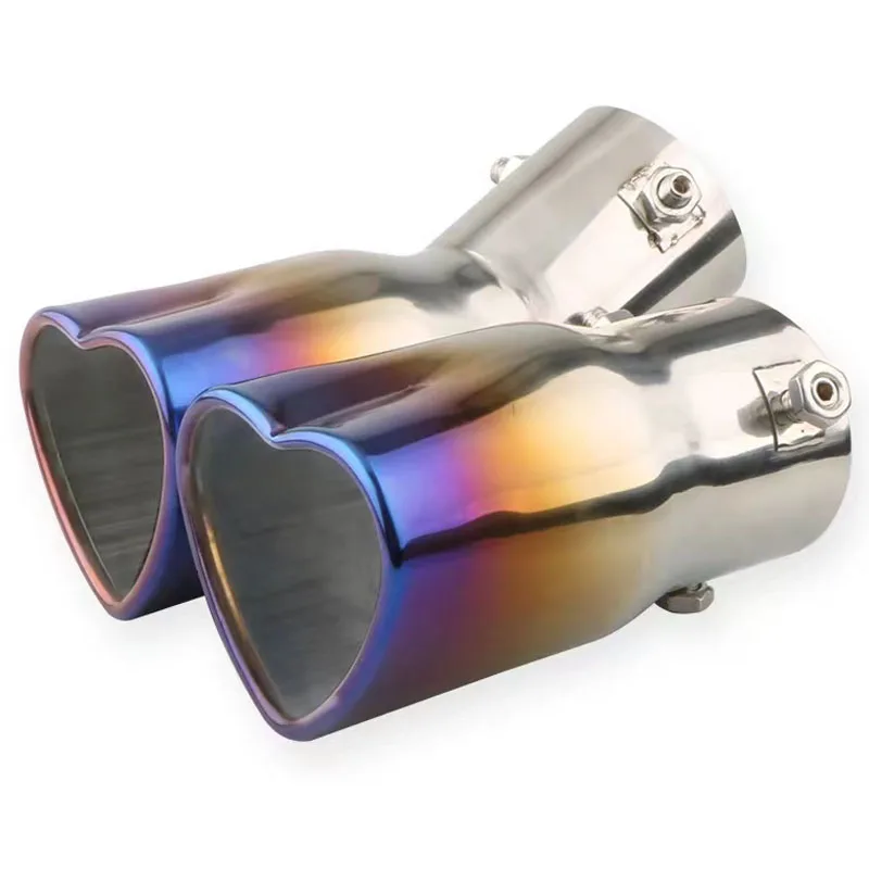 2024New-style-heart-shape-exhaust-tip-curve-thicken-universal-tail ...