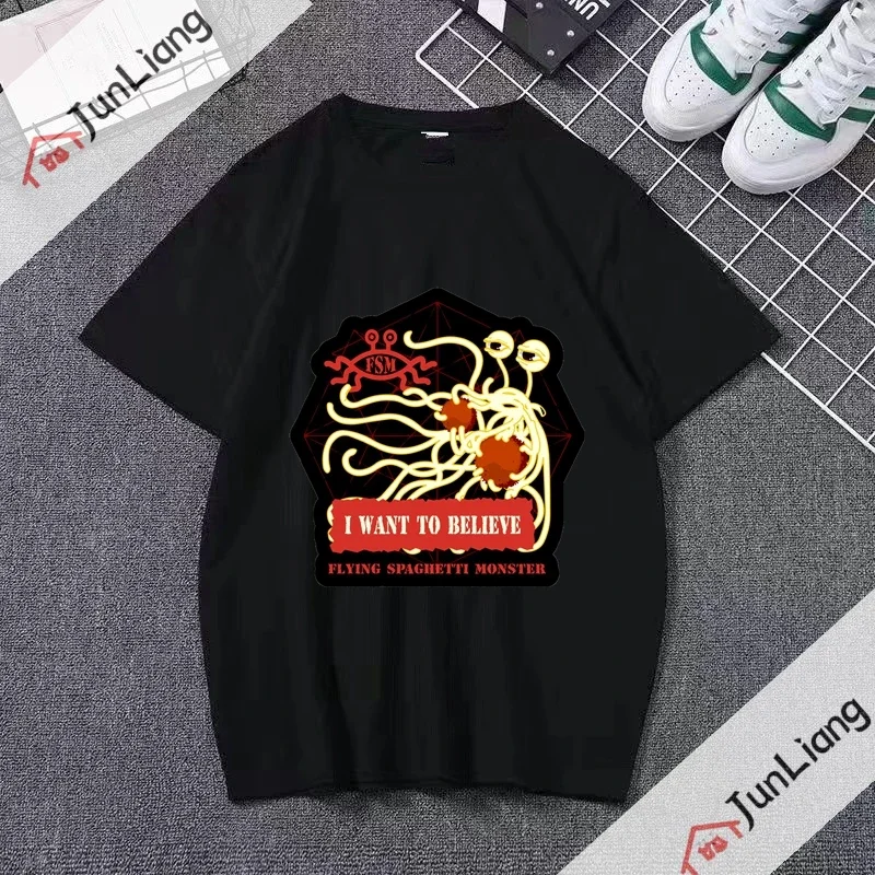 FSM-Flying-Spaghetti-Monster-Monster-T-shirt-Fun-Pastafarian-Men-s-T ...